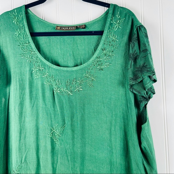 raya sun | Dresses | Raya Sun Plus Size Dress Embroidered Beach Dress ...